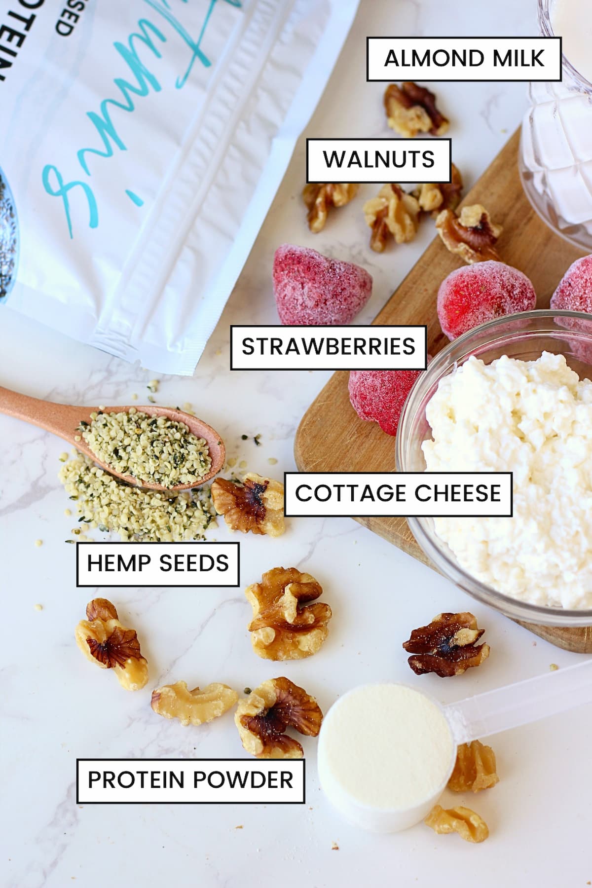 Strawberry Cottage Cheese Smoothie - Autumn Elle Nutrition