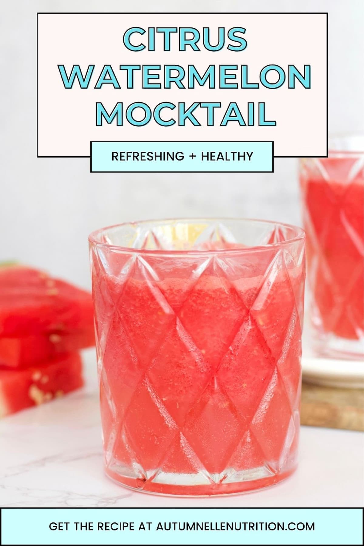 Refreshing Citrus Watermelon Mocktail - Autumn Elle Nutrition