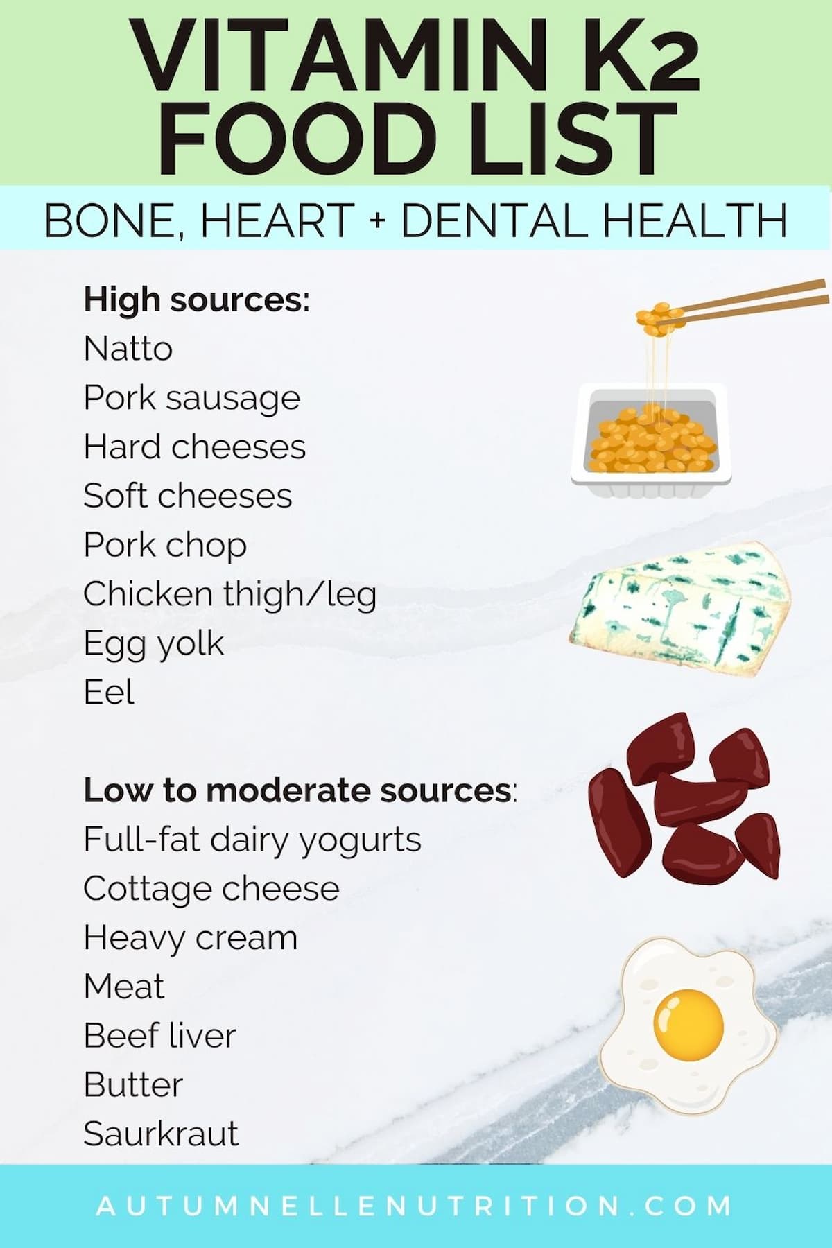 The Complete Vitamin K2 Food List - Autumn Elle Nutrition